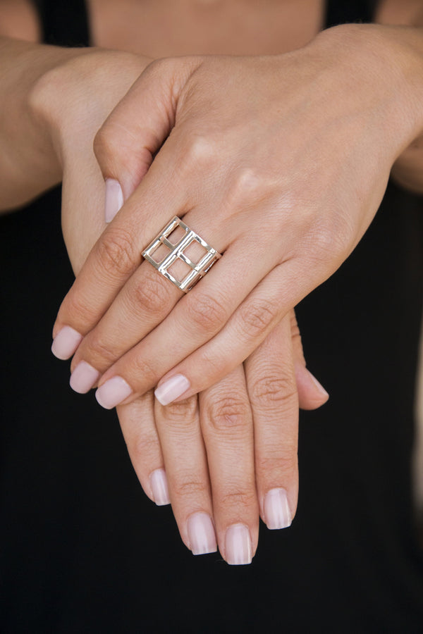 Cage Ring | White Gold | Women's RIngs - Rachel Katz Jewelry